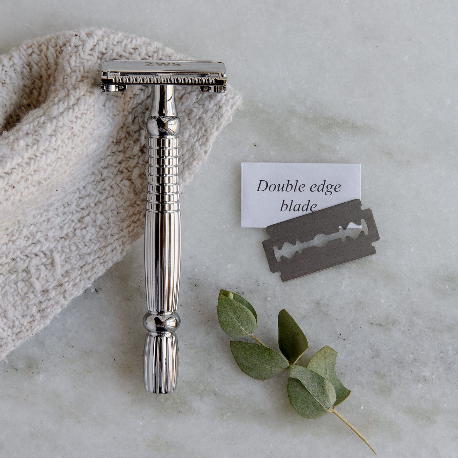 Zero Waste Safety Razor - Sustainable Razor - Single Blade, 10 Free Bl ...